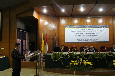 Promosi Doktor PPIA – Fazli Syam Bz – Fakultas Ekonomi dan Bisnis Universitas Indonesia
