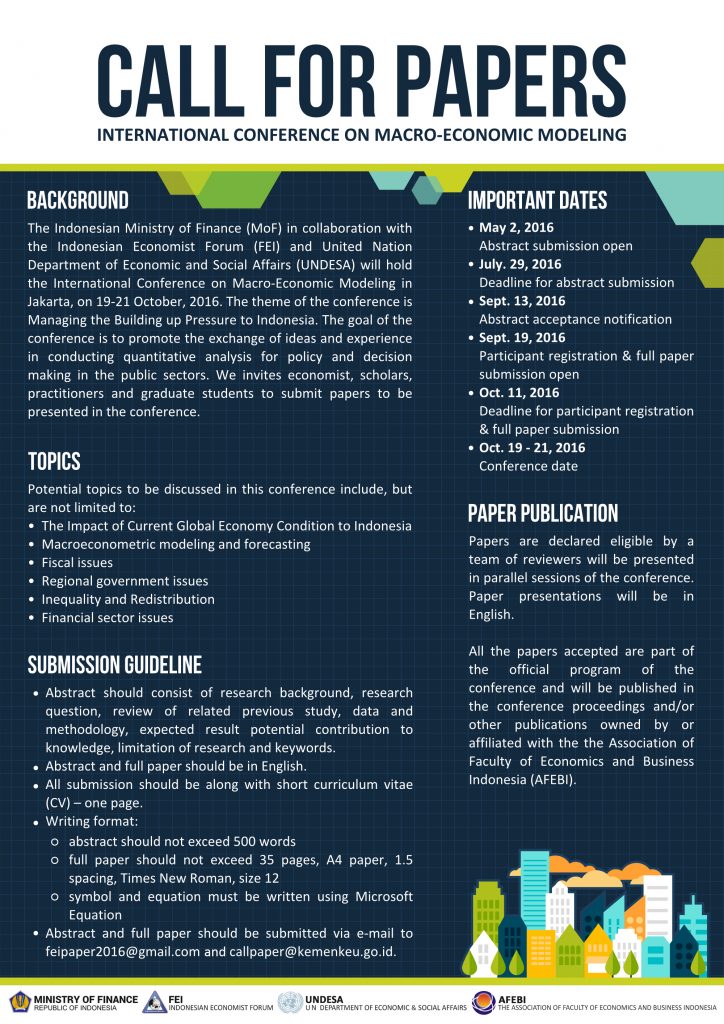 Call For Paper International Conference on Macro-Economic Modeling ...