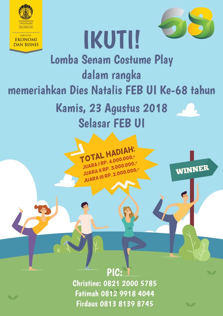 E Poster Senam Costume Play – Fakultas Ekonomi dan Bisnis Universitas ...