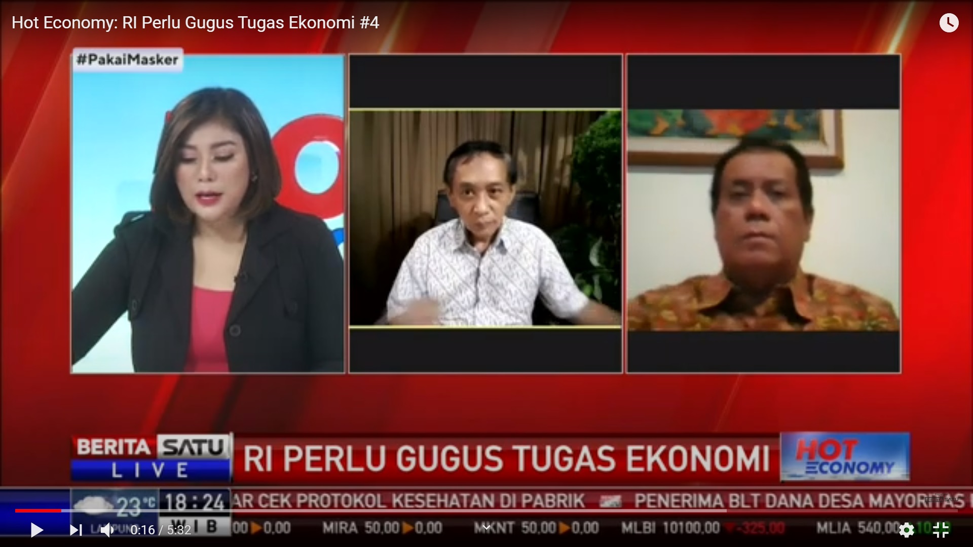 Ari Kuncoro on Berita Satu TV: Indonesia Needs an Economic Task Force ...