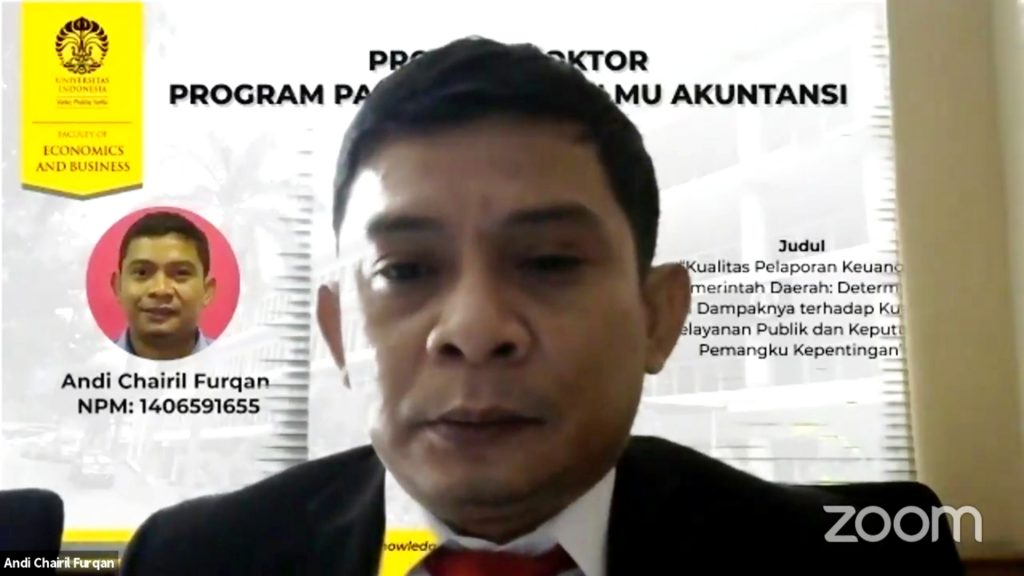 PPIA FEB UI Doctoral Promotion, Andi Chairil Furqan Researches the Quality of Local Government ...