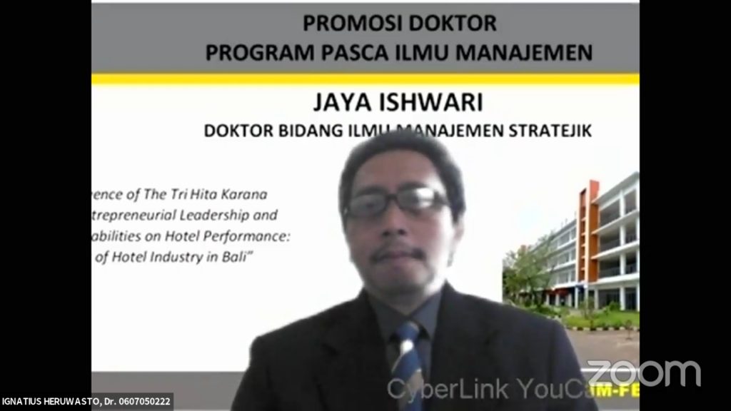 Promosi Doktor PPIM FEB UI, Jaya Ishwari: Budaya Tri Hita Karana pada Industri Hotel di Bali ...