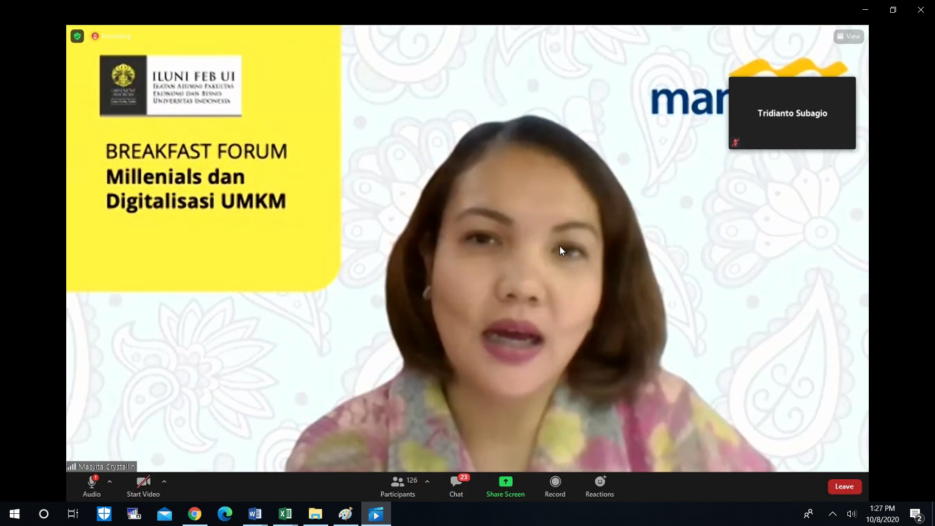 ILUNI FEB UI Breakfast Forum: Millenials dan Digitalisasi UMKM ...