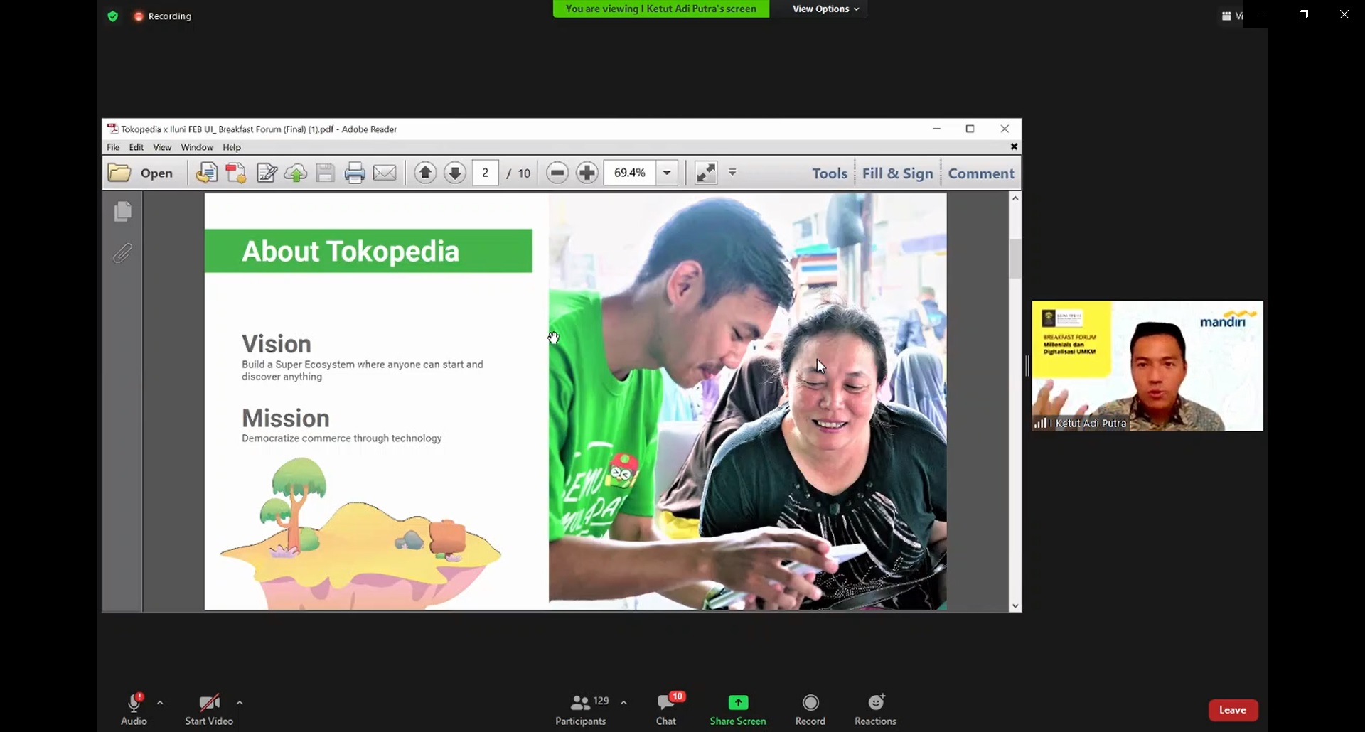 ILUNI FEB UI Breakfast Forum: Millenials dan Digitalisasi UMKM ...