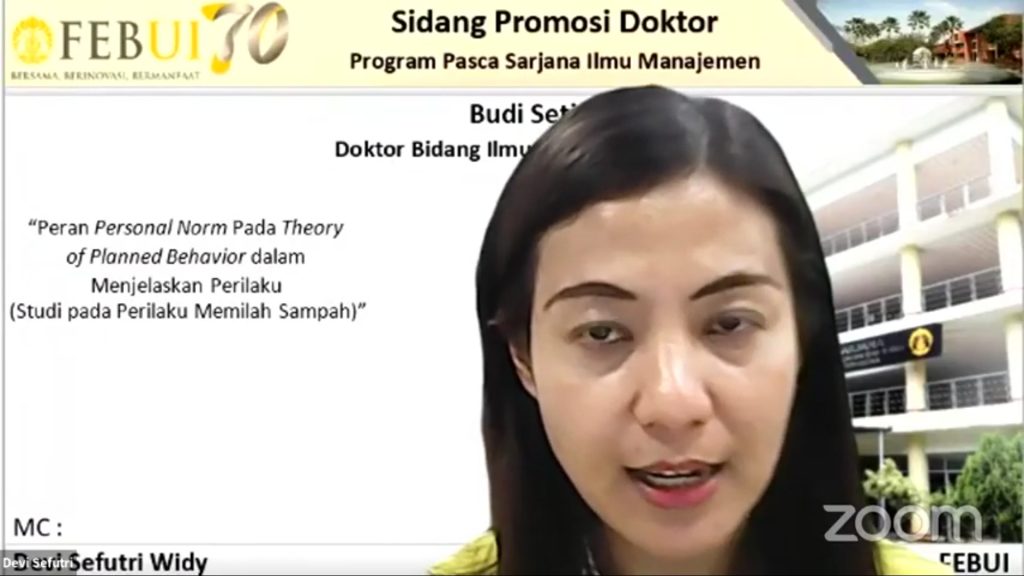 Promosi Doktor PPIM FEB UI, Teliti Peran Personal Norm pada Theory of Planned Behavior dalam ...