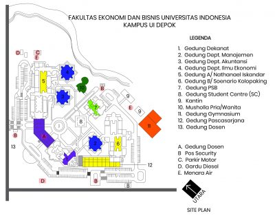 Peta Kampus Fakultas Ekonomi dan Bisnis Universitas Indonesia
